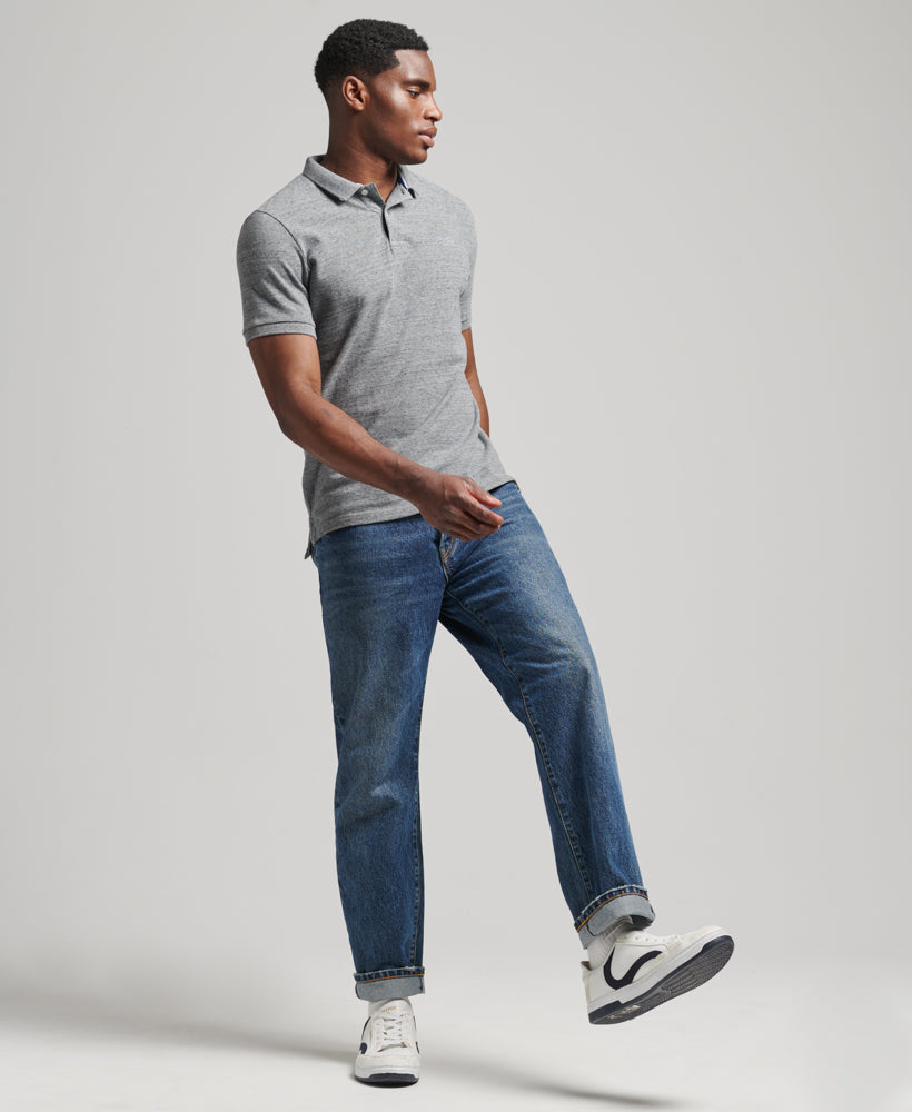 Cotton Classic Pique Polo | Flint Steel Grit – Superdry