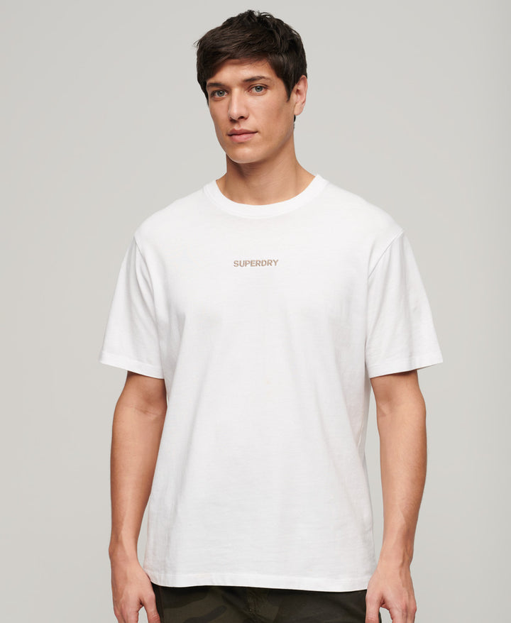 Micro Logo Graphic Loose Tee | Brilliant White – Superdry
