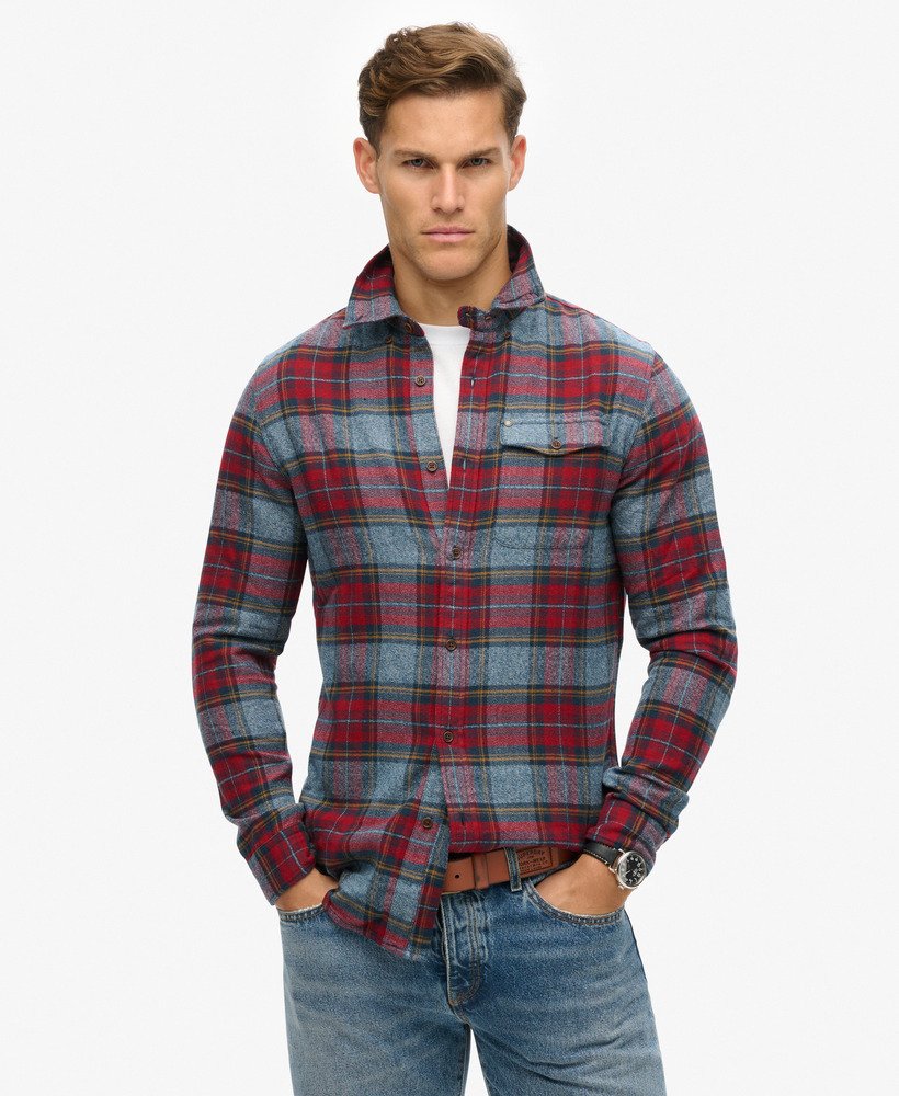 Merchant Check Shirt | Red Grindle Check – Superdry