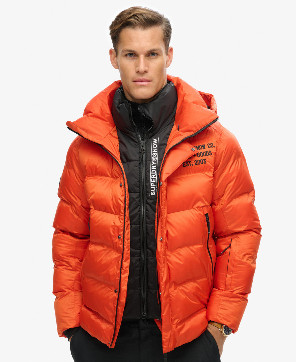 Ski Sport Puffer Jacket | Flame Orange – Superdry