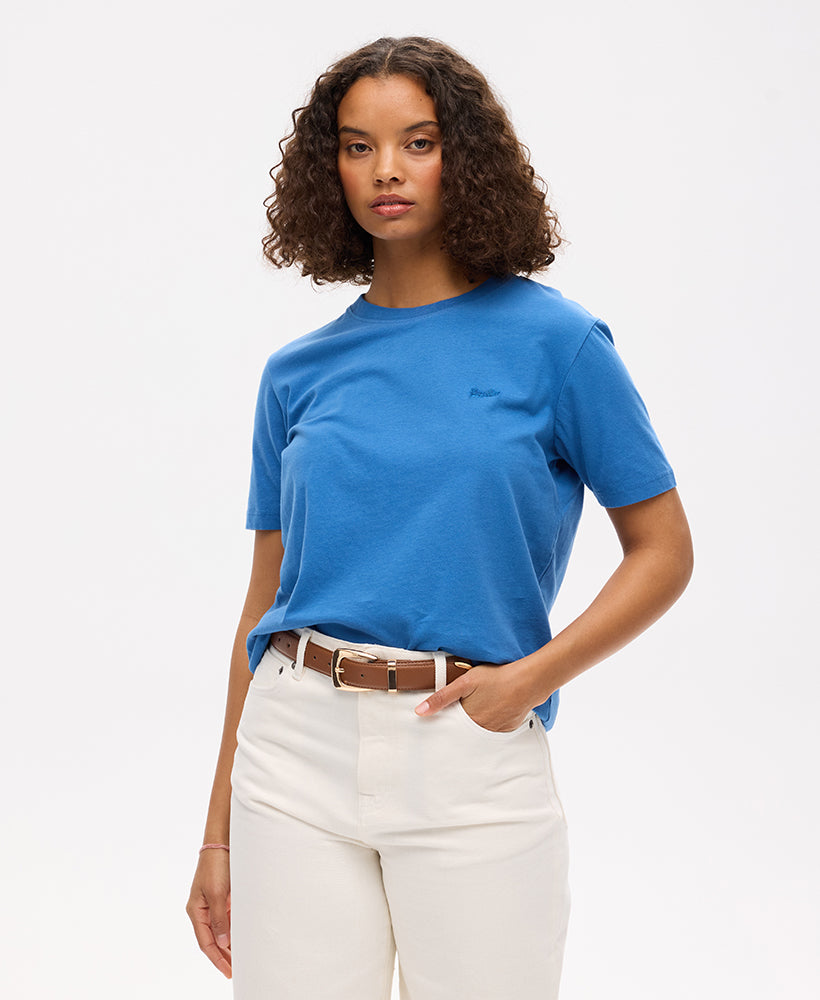 Essential Logo Embroidered Tee | Monaco Blue – Superdry