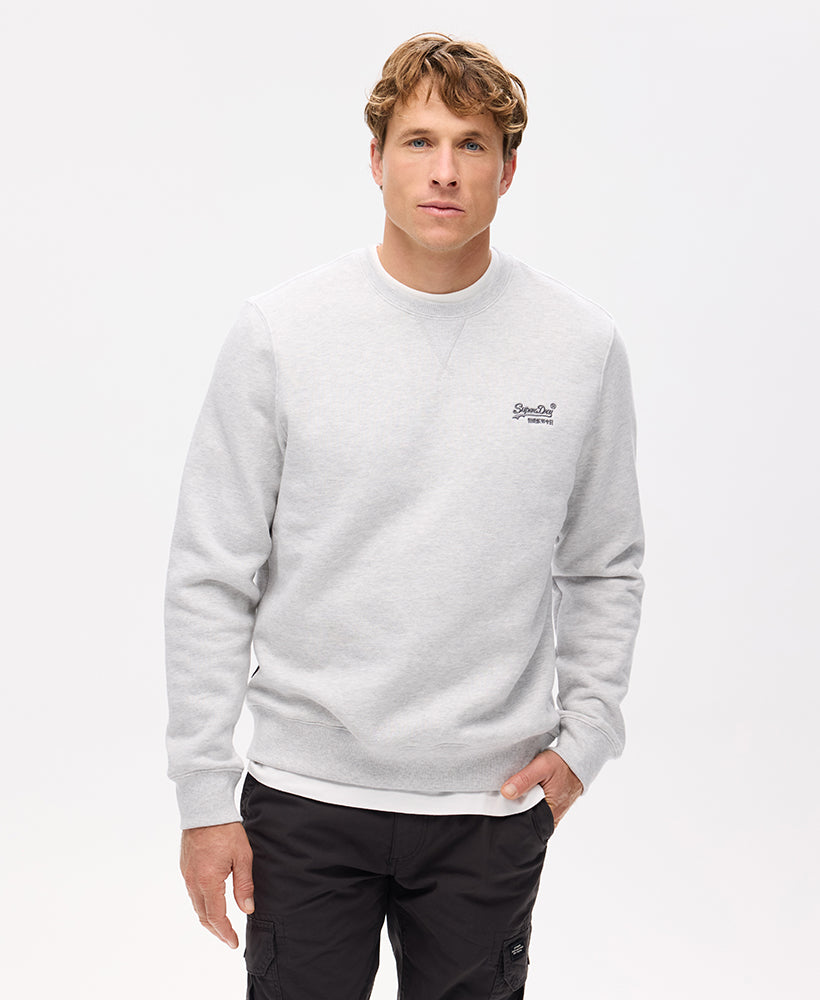 Essential Logo Crew Sweat | Glacier Grey Marle – Superdry