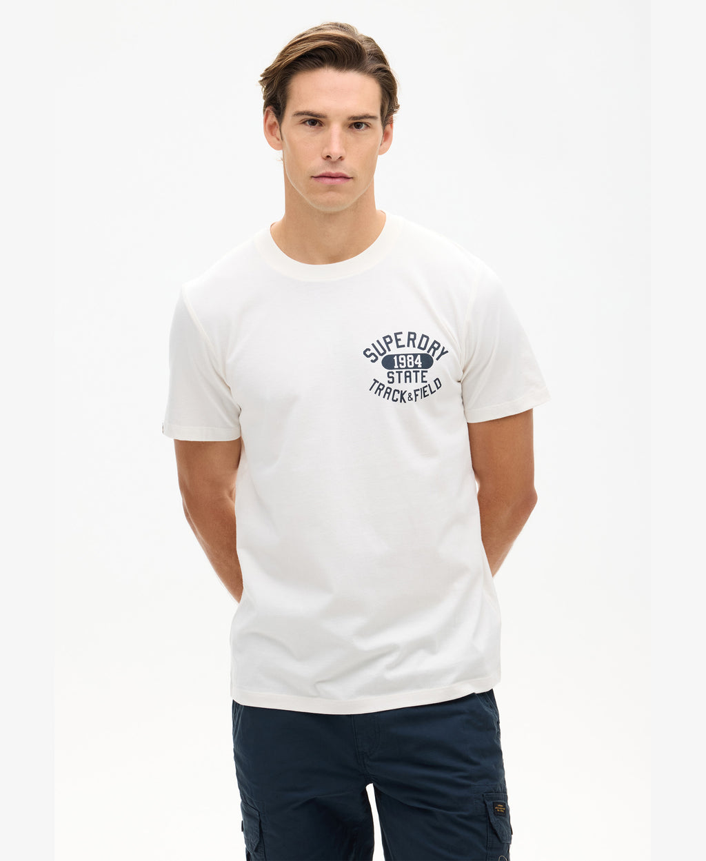Athletic Essential Chest Tee | Chalk White – Superdry