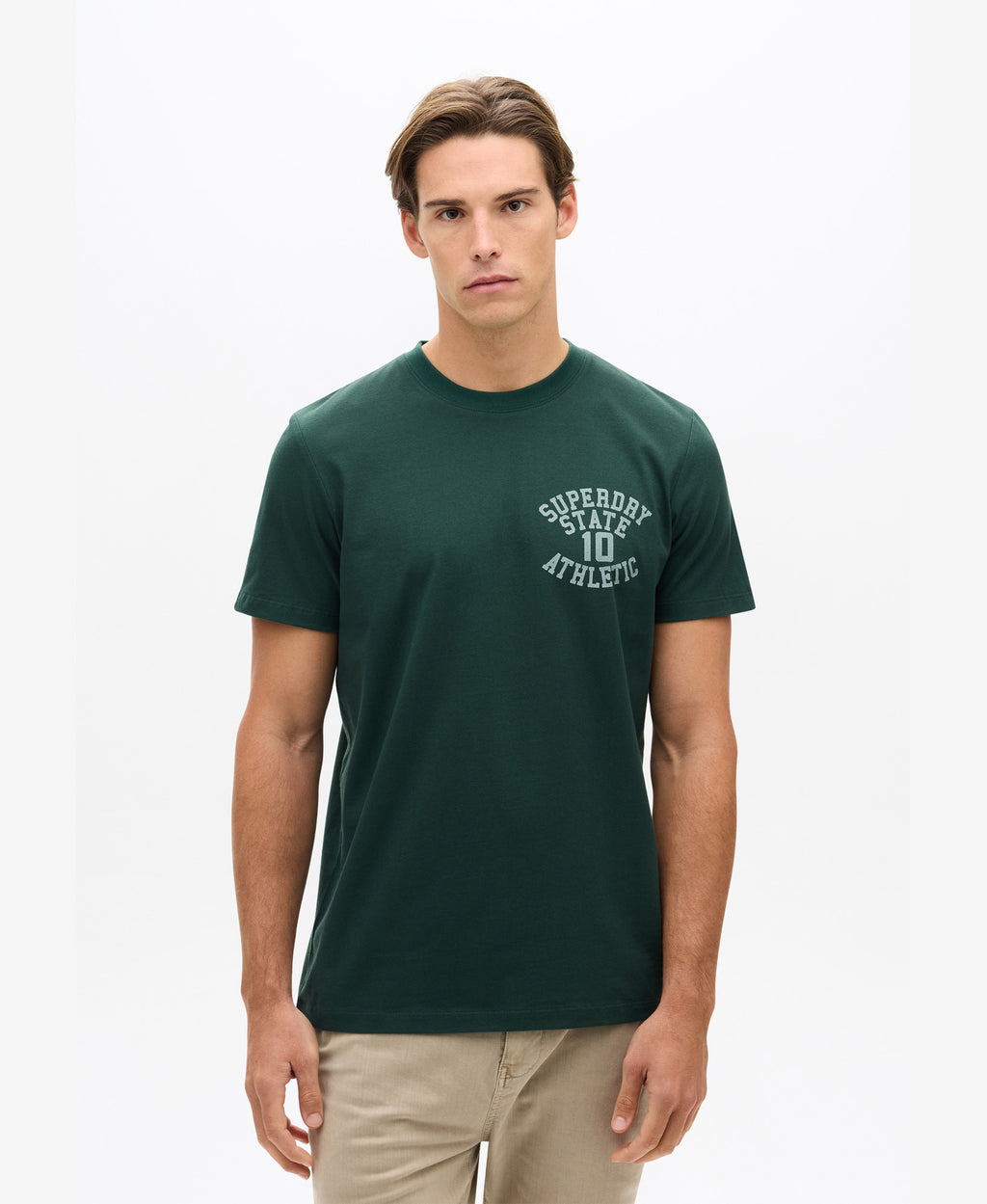 Athletic Essential Chest Tee | Enamel Green – Superdry