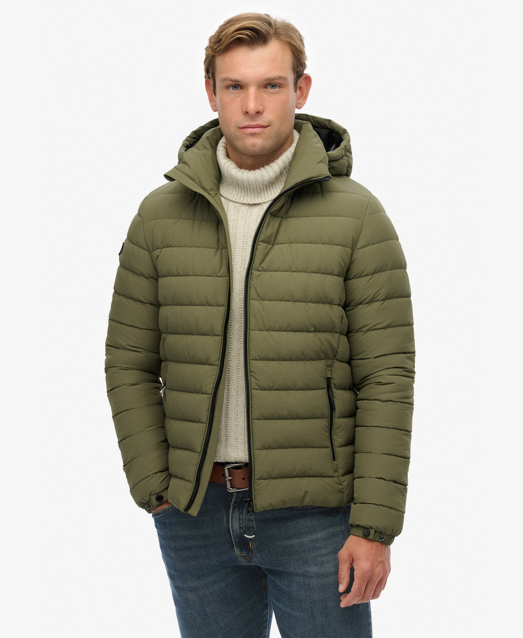 Hooded Fuji Padded Jacket | Shooting Olive – Superdry