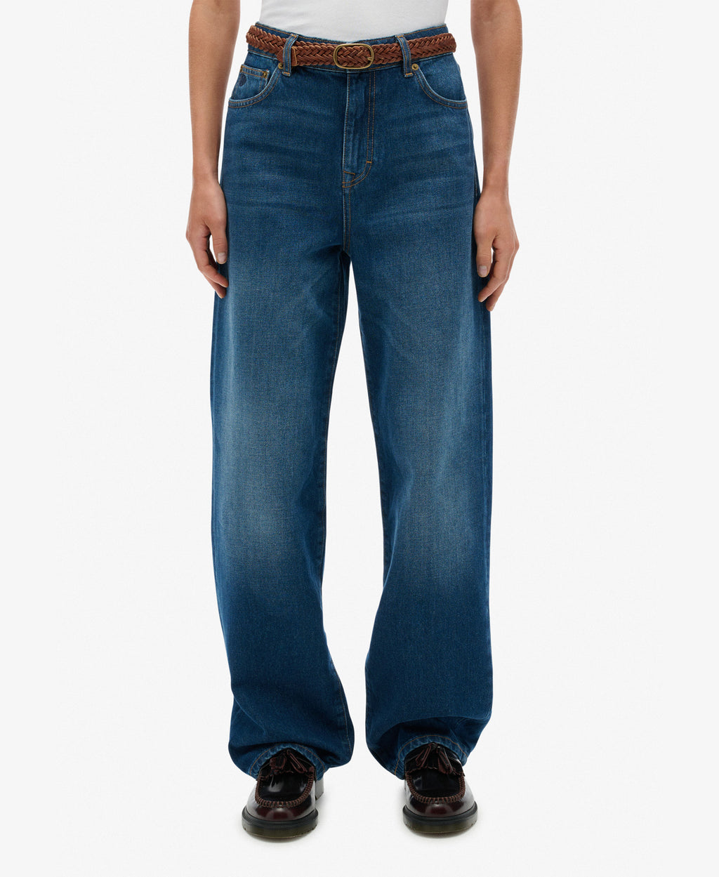 High Rise Wide Leg Jean | Deep Indigo Denim 30 – Superdry