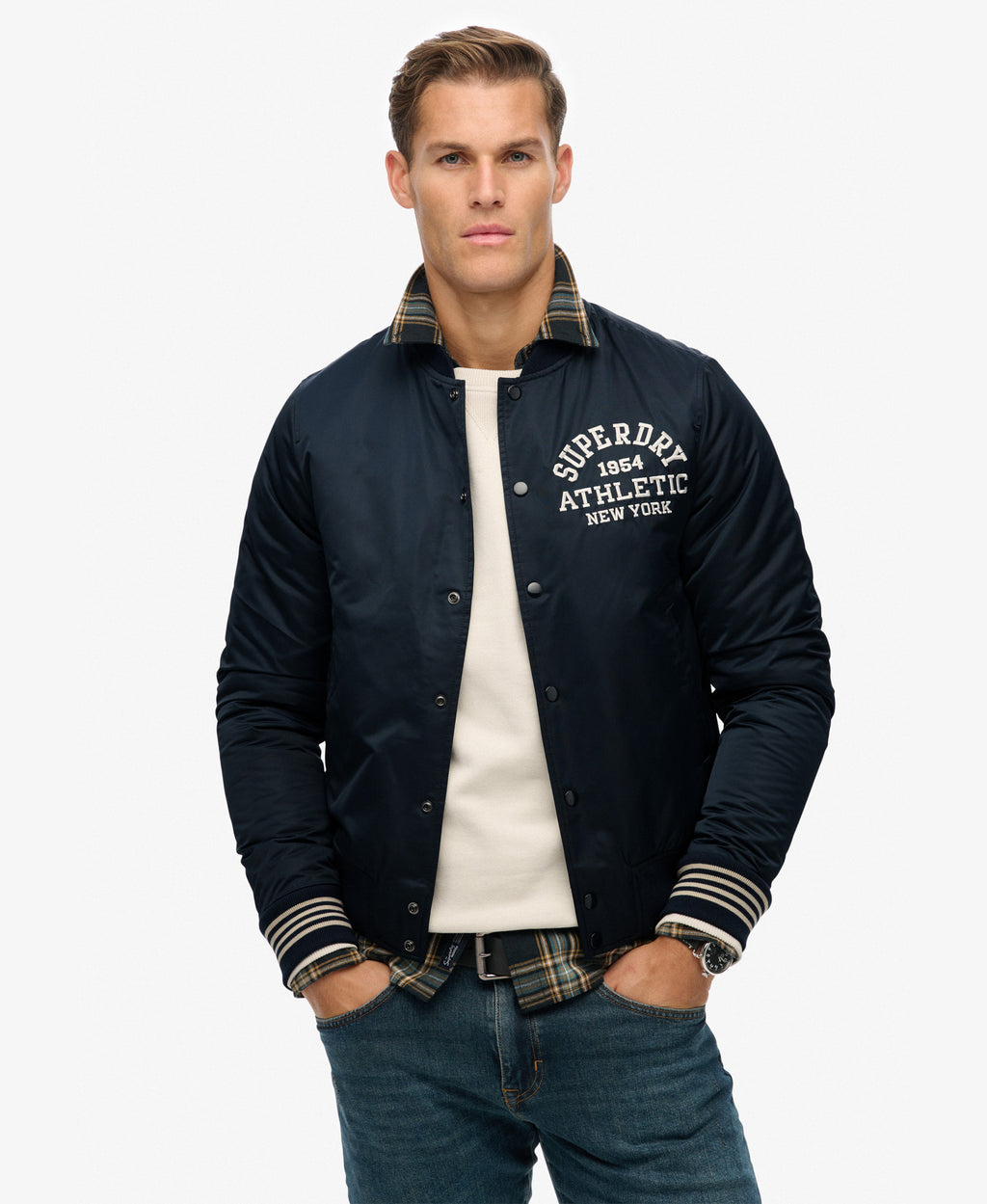 Athletic Varsity Bomber | Eclipse Navy – Superdry