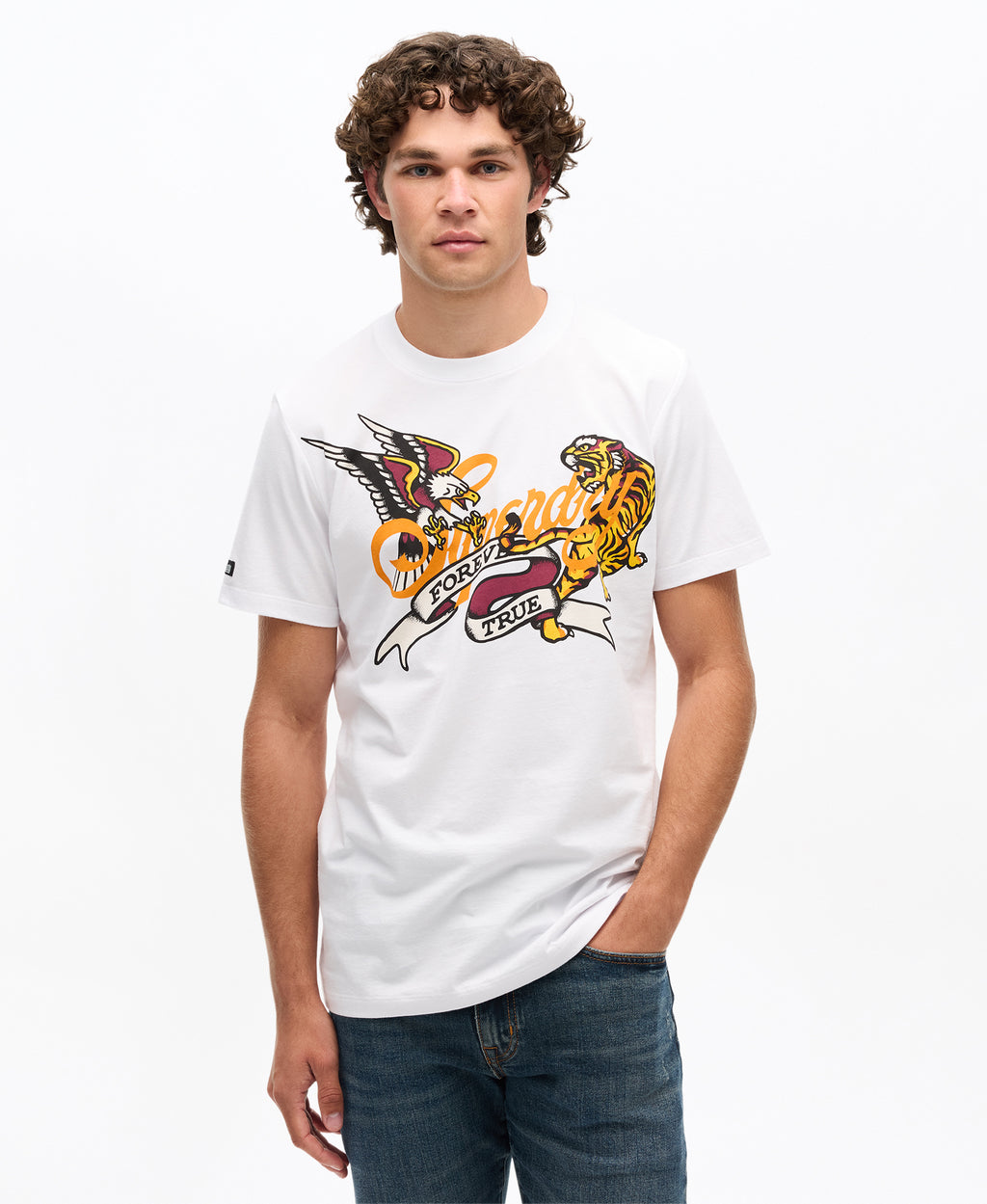 Tattoo Script Graphic Tee | Brilliant White – Superdry