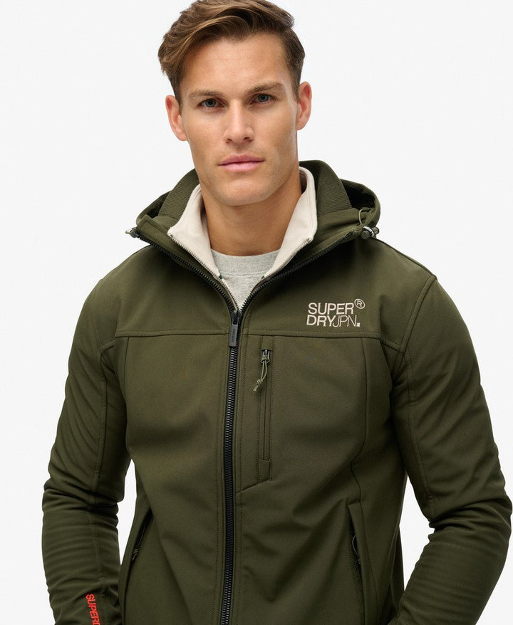Hooded Soft Shell Trekker Jacket | Army Khaki – Superdry