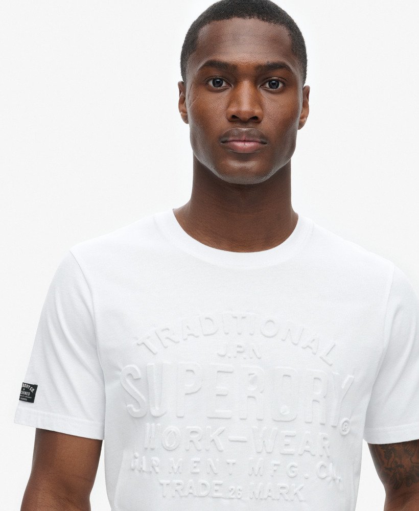 Embossed Logo Graphic Tee | Winter White – Superdry