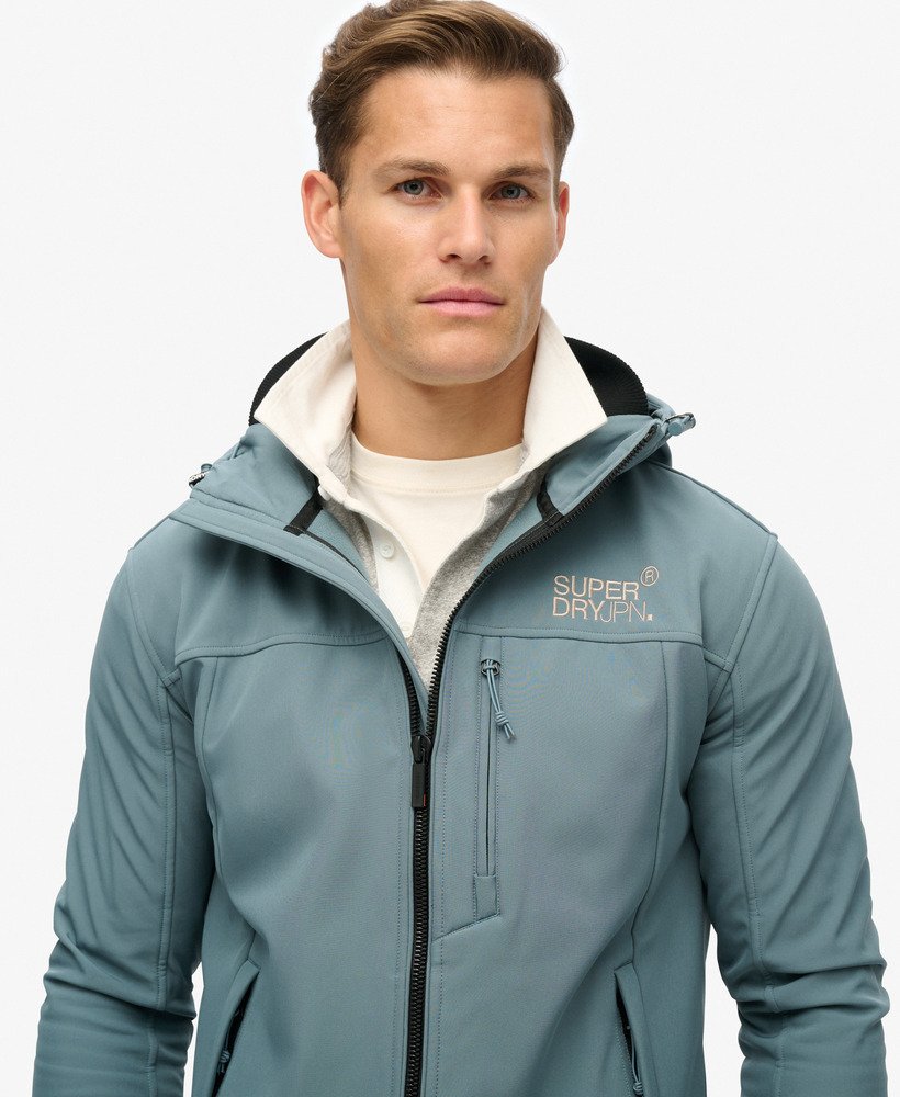 Hooded Soft Shell Trekker Jacket | Stormy Weather Blue – Superdry