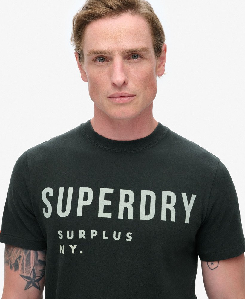 Surplus Graphic Tshirt | Washed Surplus Black – Superdry