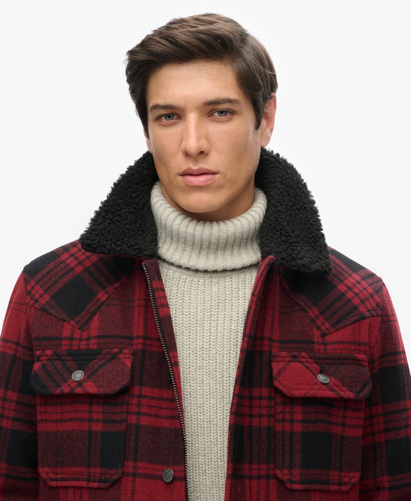 Merchant Wool Chore Jacket | Red Check – Superdry