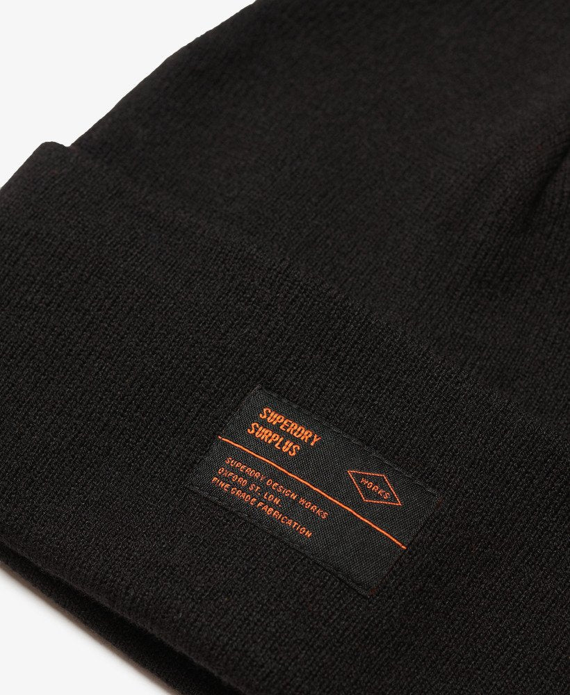 Surplus Knitted Beanie Hat | Black – Superdry