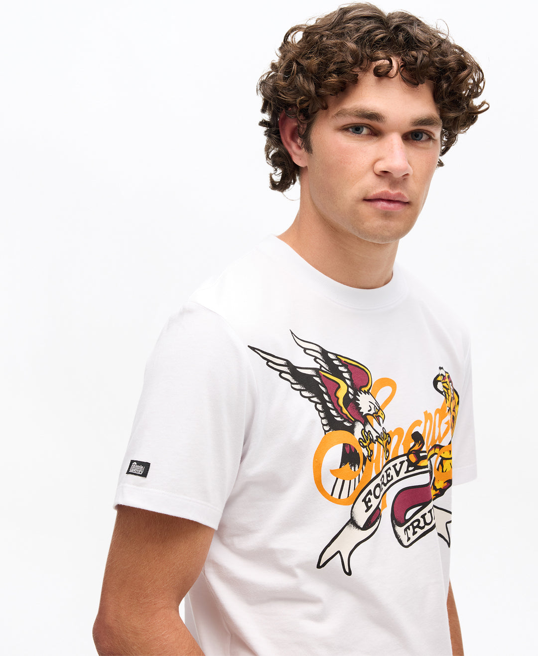 Tattoo Script Graphic Tee | Brilliant White – Superdry