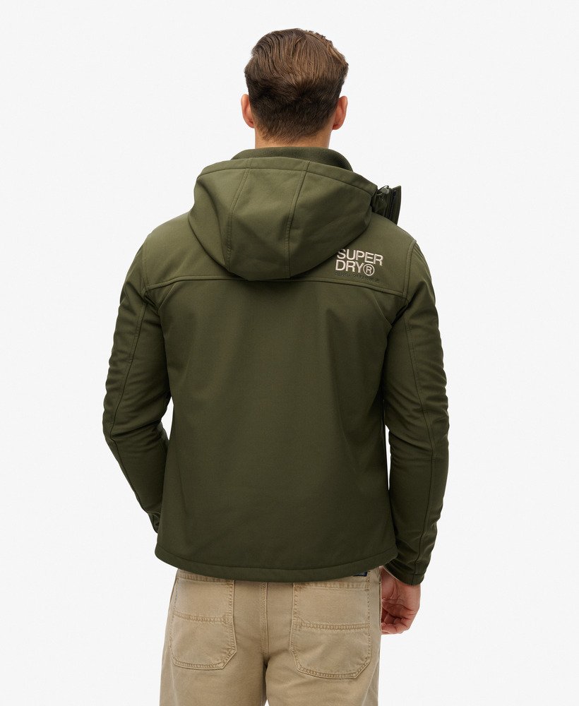 Hooded Soft Shell Trekker Jacket | Army Khaki – Superdry