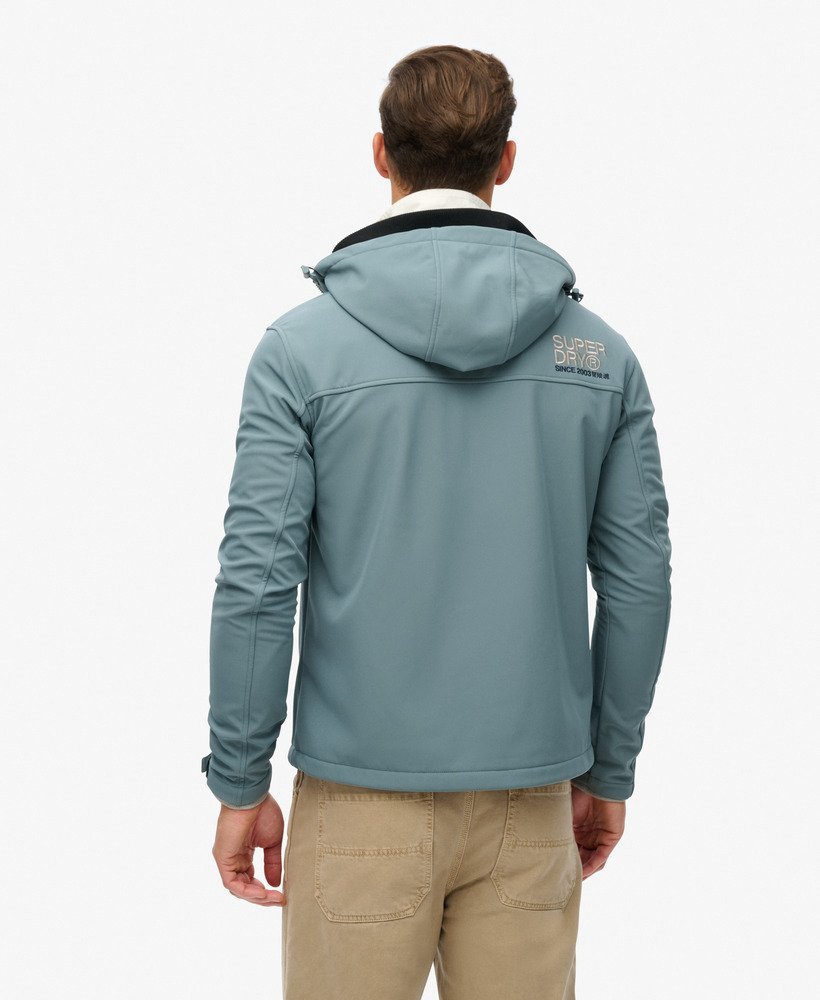Hooded Soft Shell Trekker Jacket | Stormy Weather Blue – Superdry