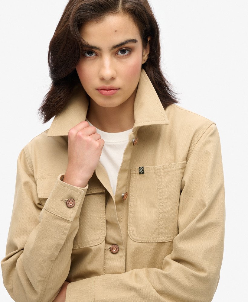 Embroidered Chore Jacket | Canyon Beige – Superdry