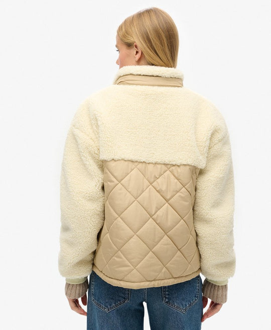 Workwear Fleece Hybrid Jacket | Urban Cream – Superdry