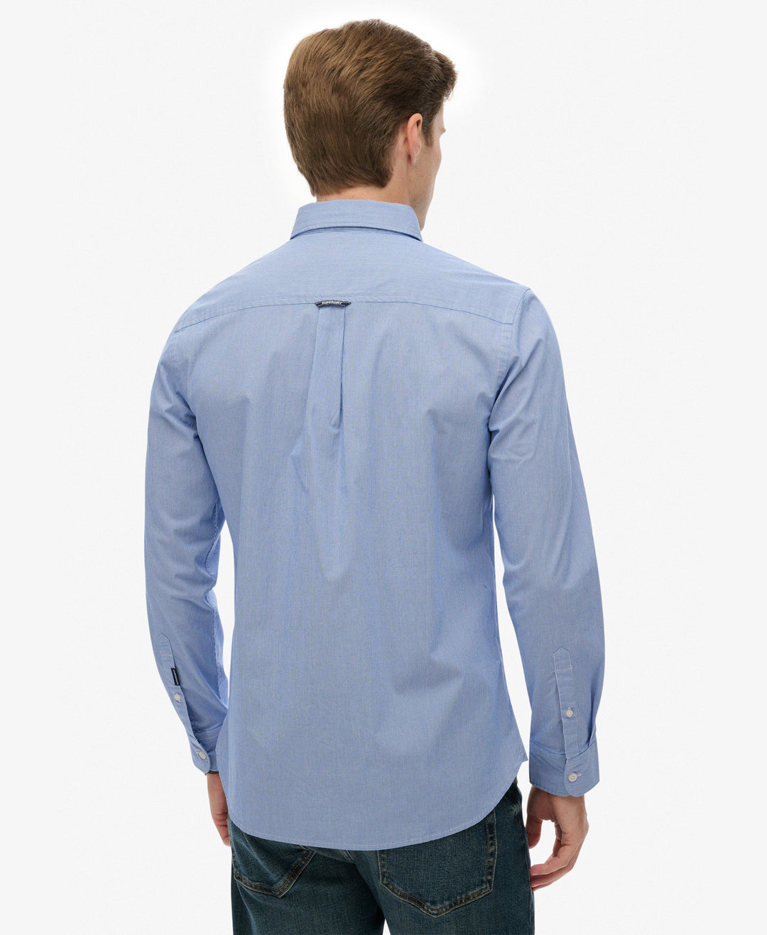 Essentials Tailored Lite Shirt | Micro Ticking Stripe Indigo – Superdry
