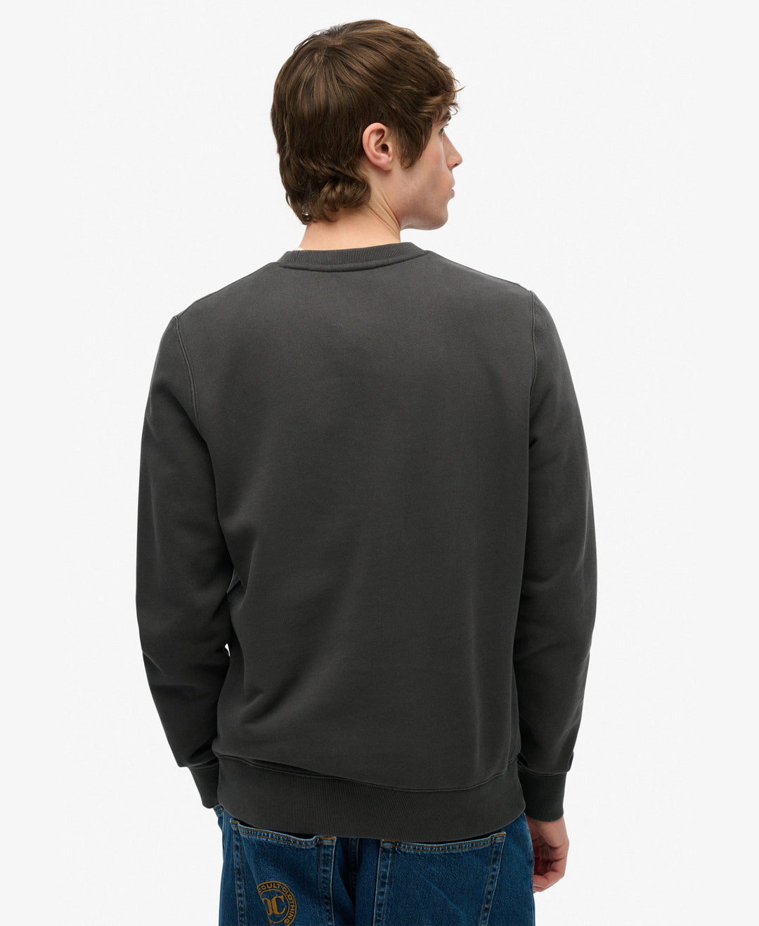 Micro Logo Crew | Washed Black – Superdry