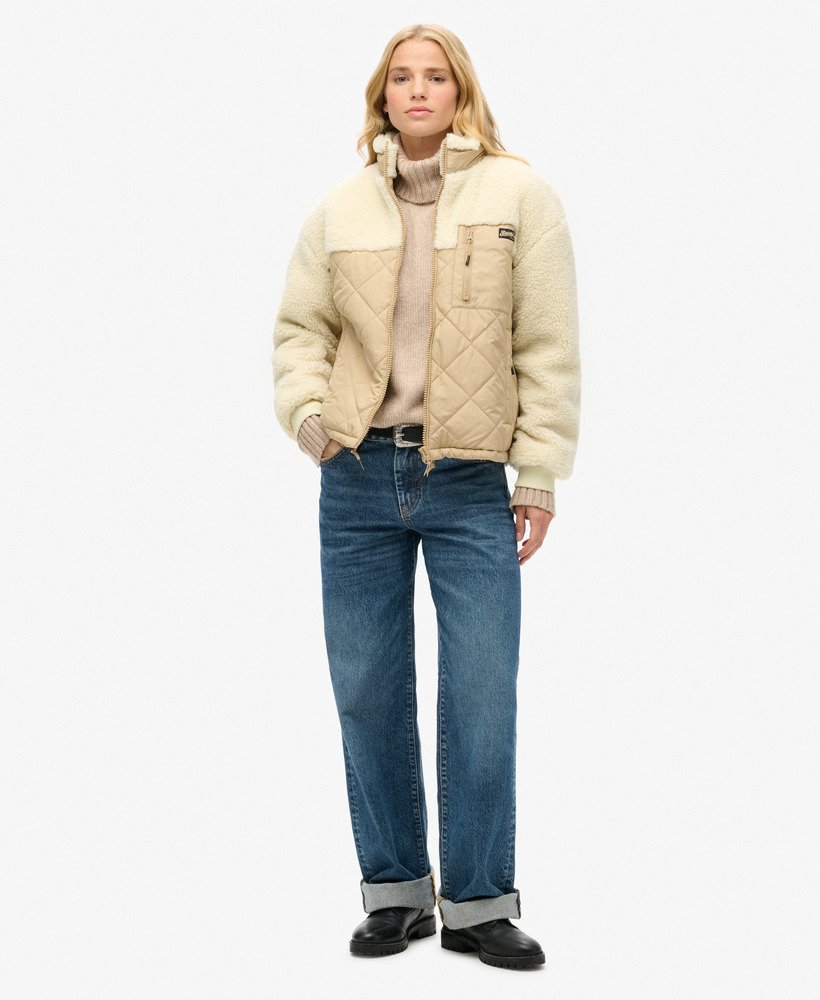 Workwear Fleece Hybrid Jacket | Urban Cream – Superdry