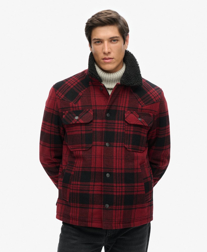 Merchant Wool Chore Jacket | Red Check – Superdry