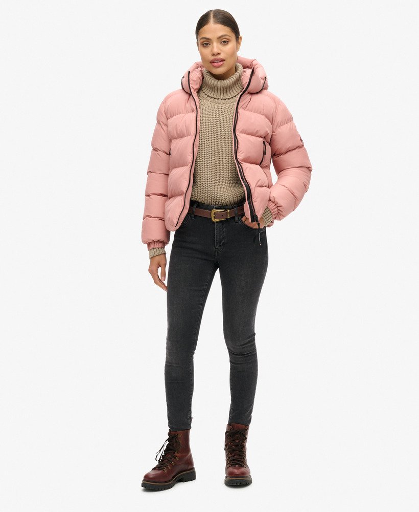 Hooded Sports Puffer Jacket | Ash Rose – Superdry