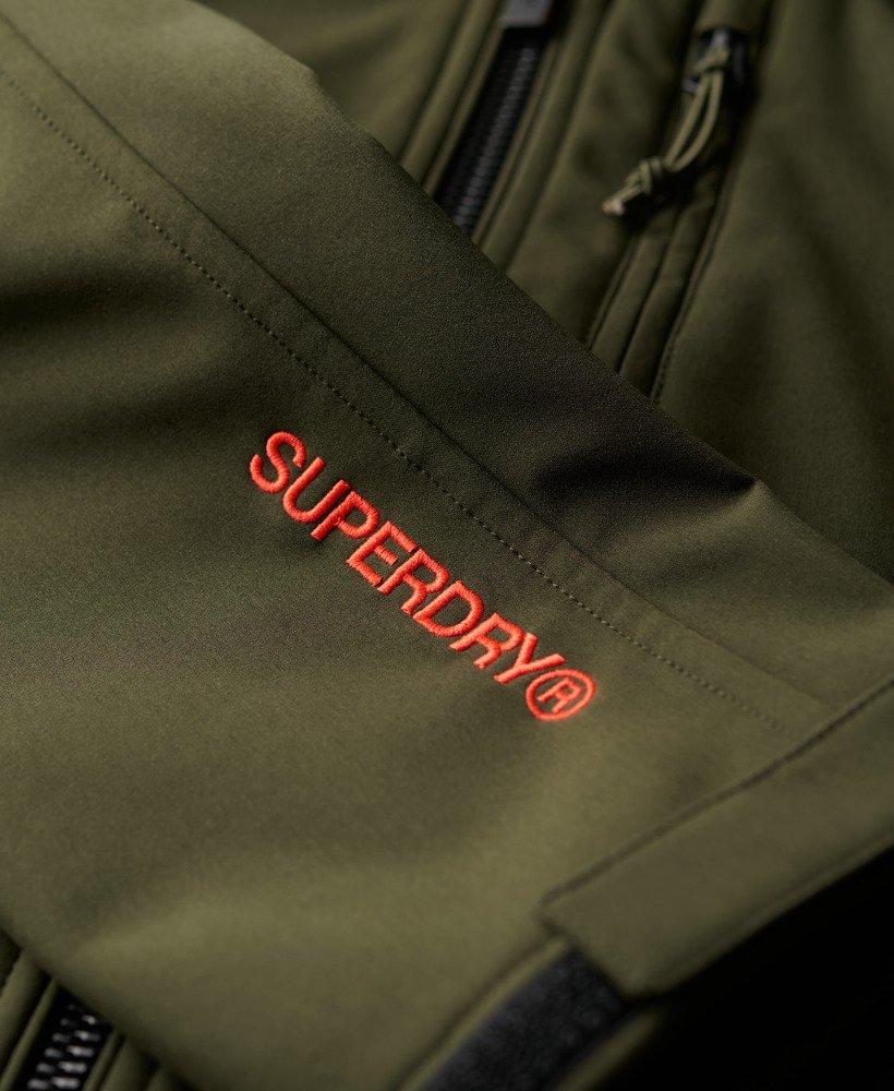 Hooded Soft Shell Trekker Jacket | Army Khaki – Superdry