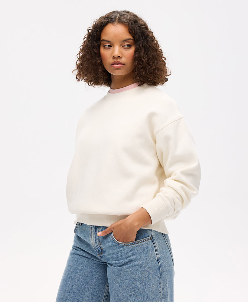 Essential Logo Crew Sweat | Off White – Superdry