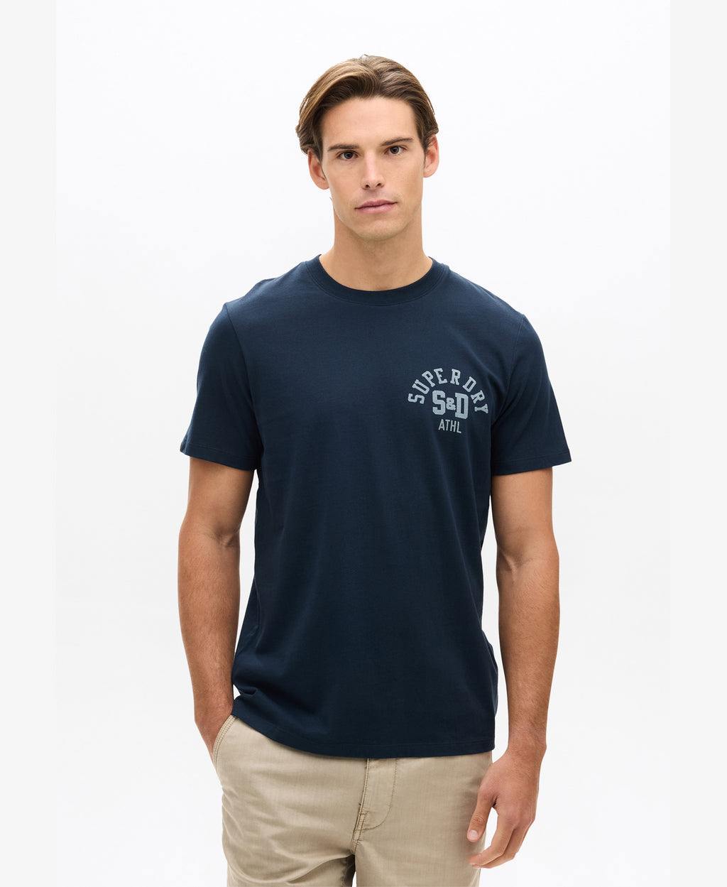 Athletic Essential Chest Tee | Eclipse Navy – Superdry