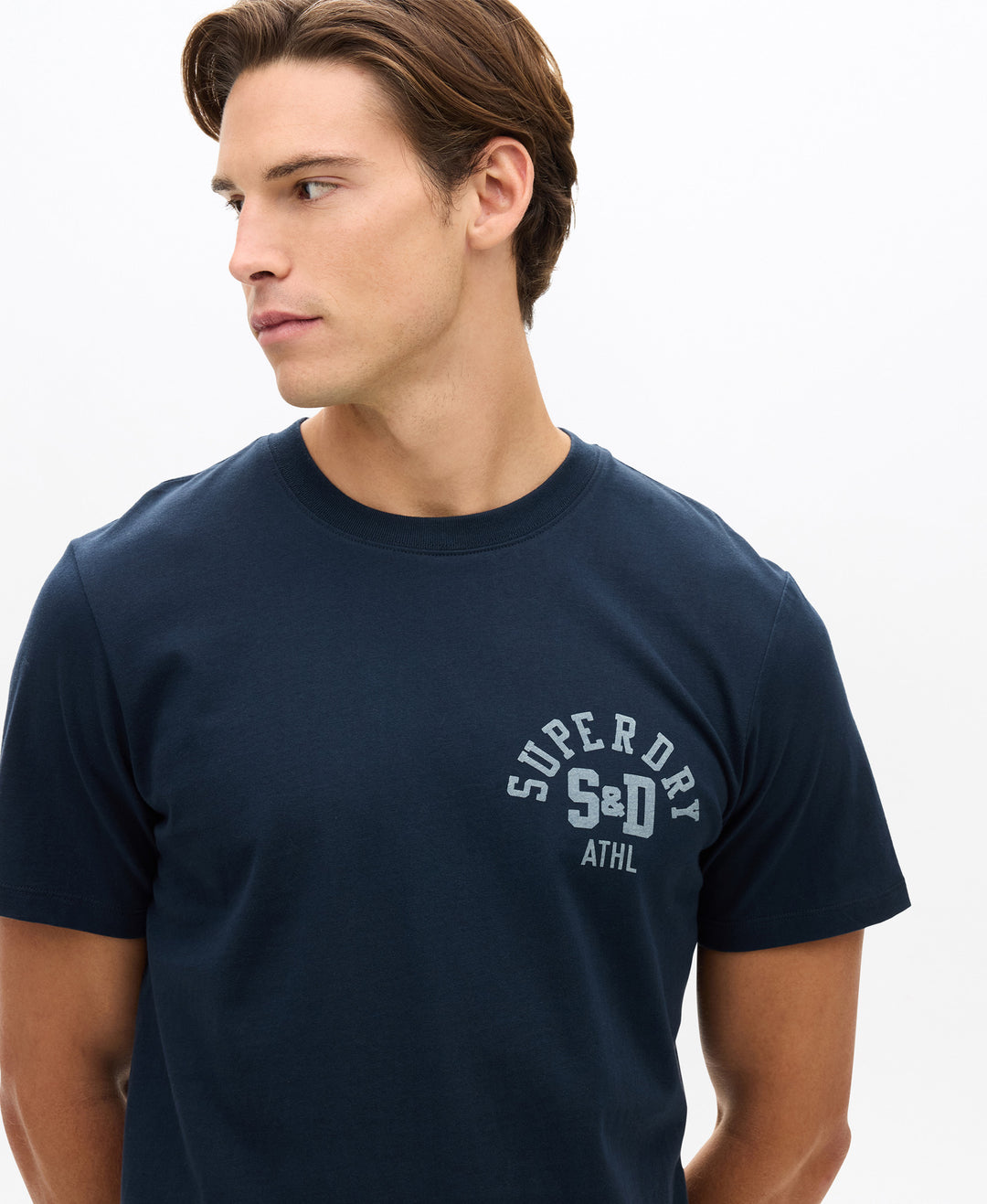 Athletic Essential Chest Tee | Eclipse Navy – Superdry