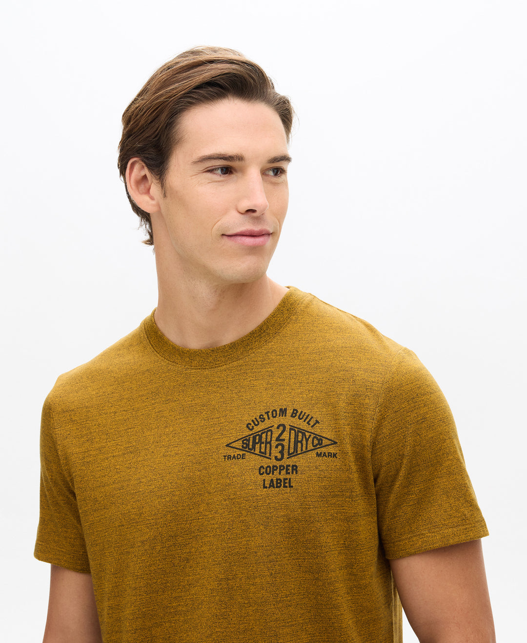 Copper Label Chest Tee | Utah Gold Grit – Superdry