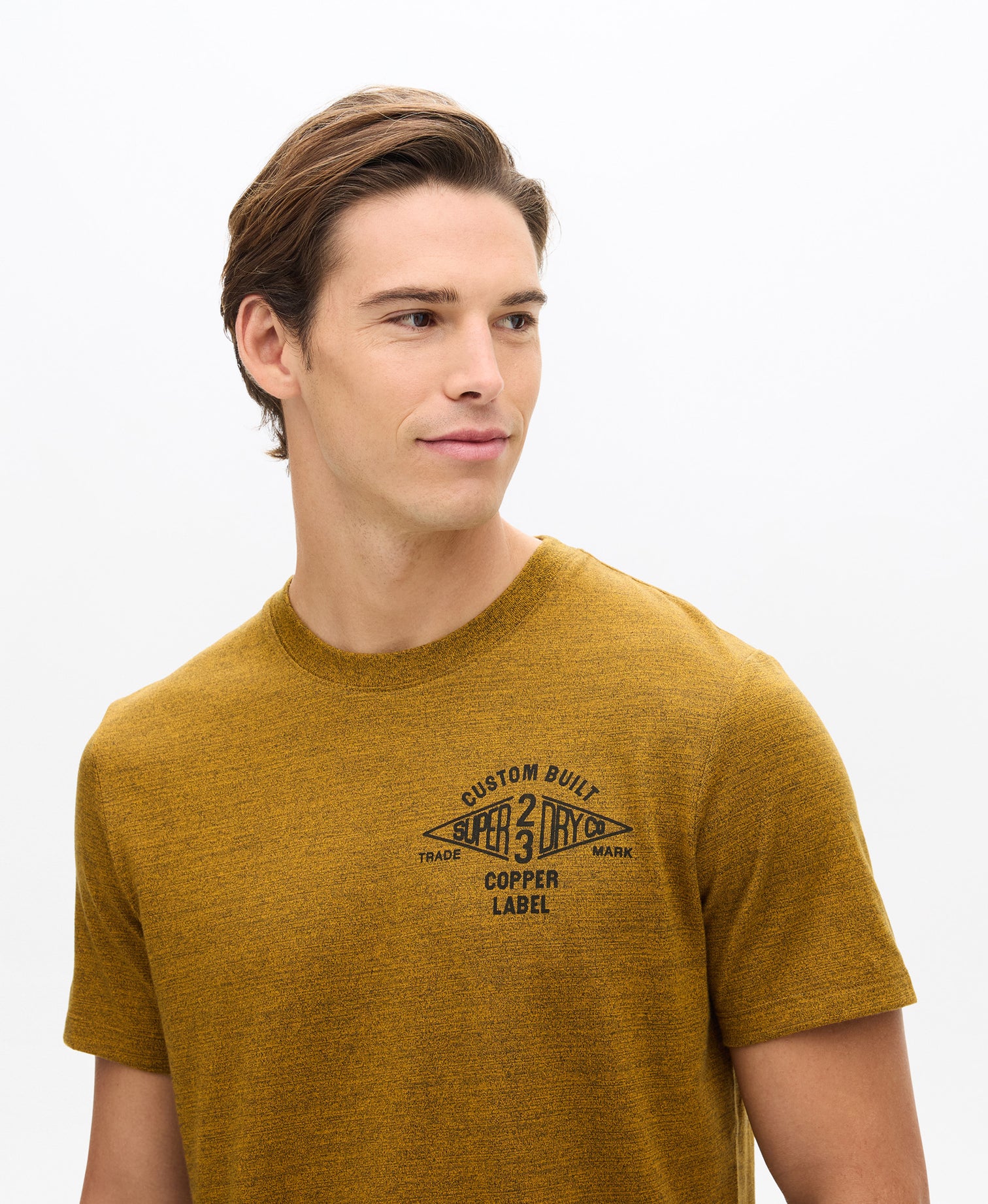 Copper Label Chest Tee | Utah Gold Grit – Superdry