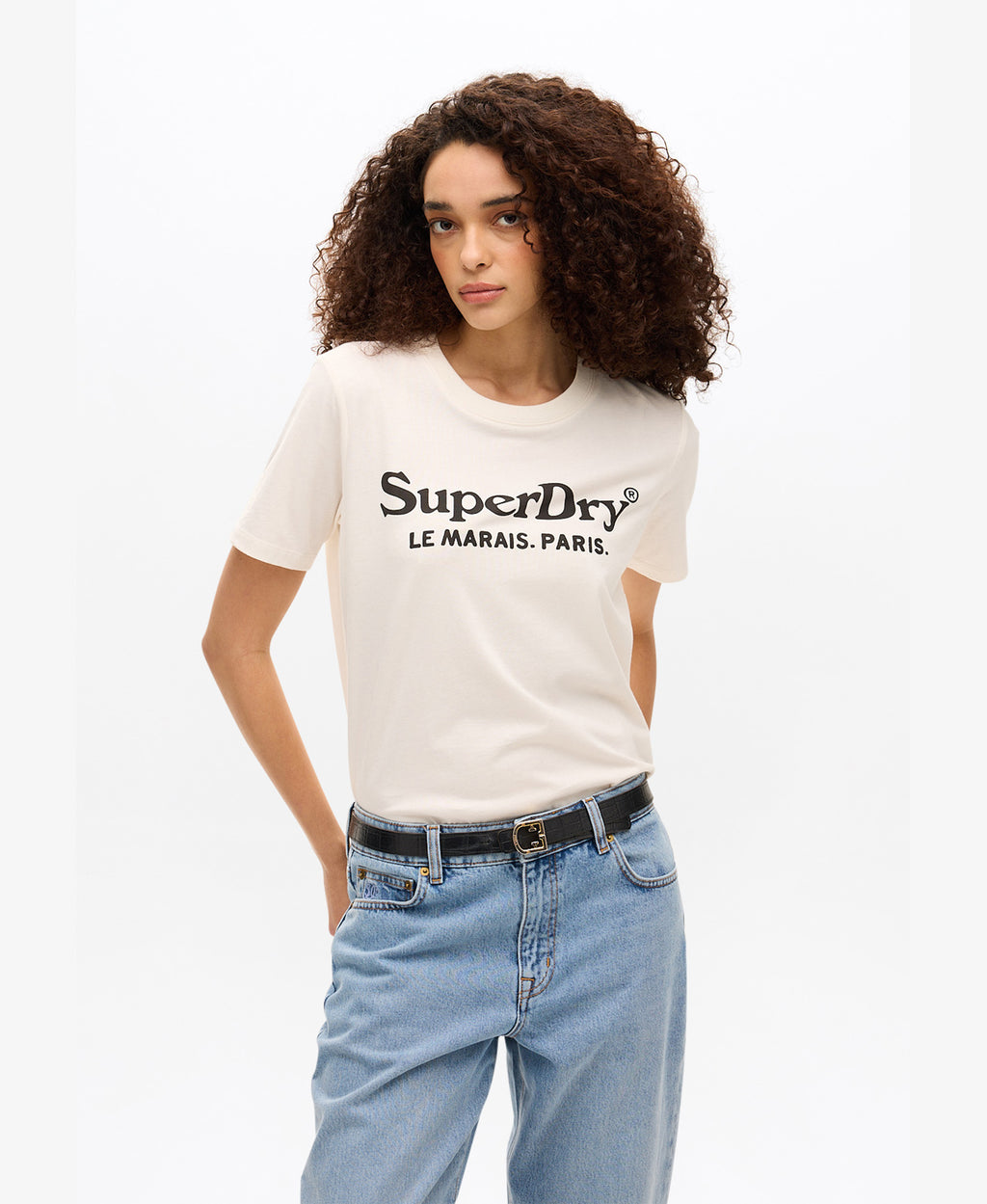 Venue Metallic Graphic Tee | Chalk White – Superdry
