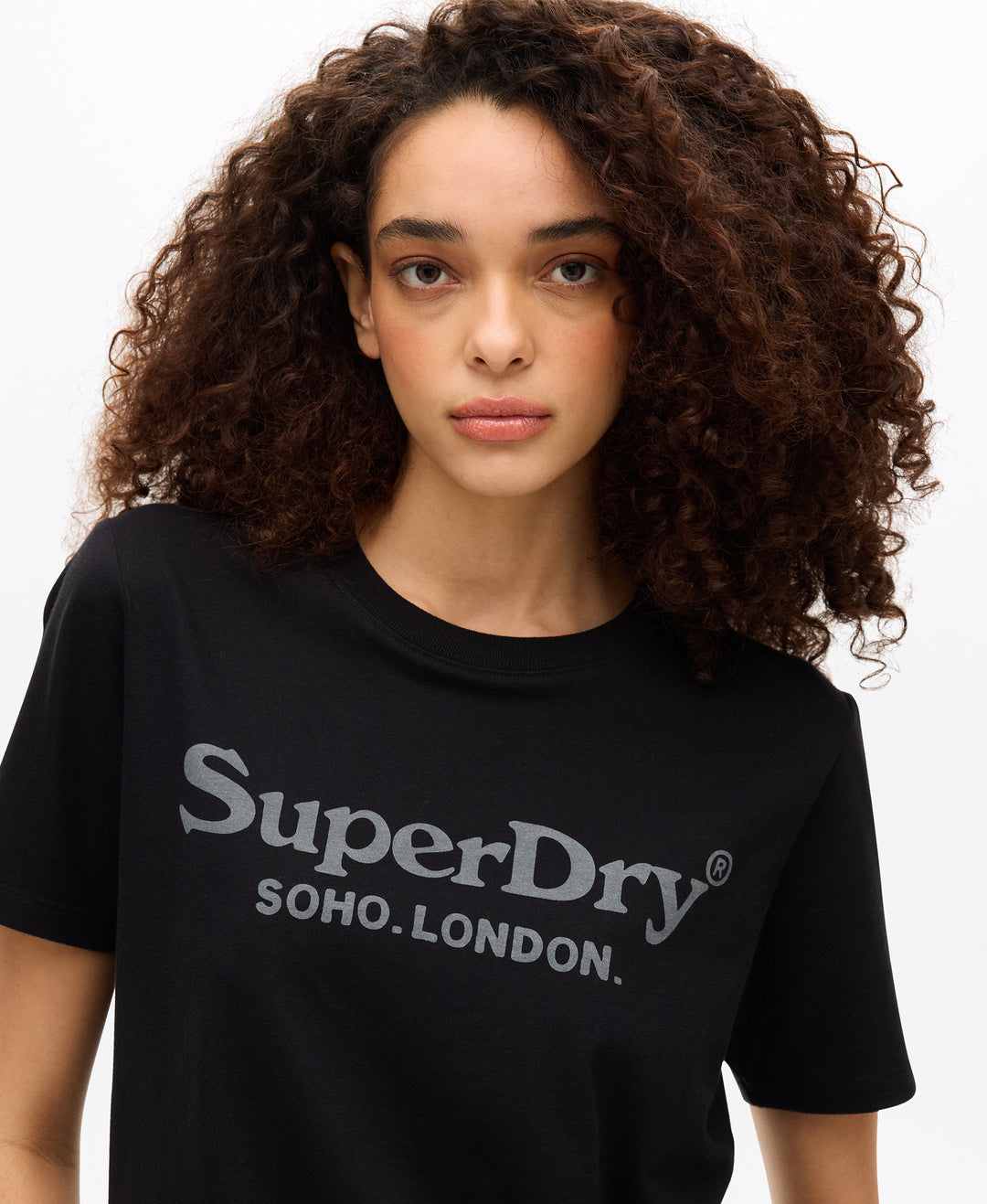 Venue Metallic Graphic Tee | Black – Superdry